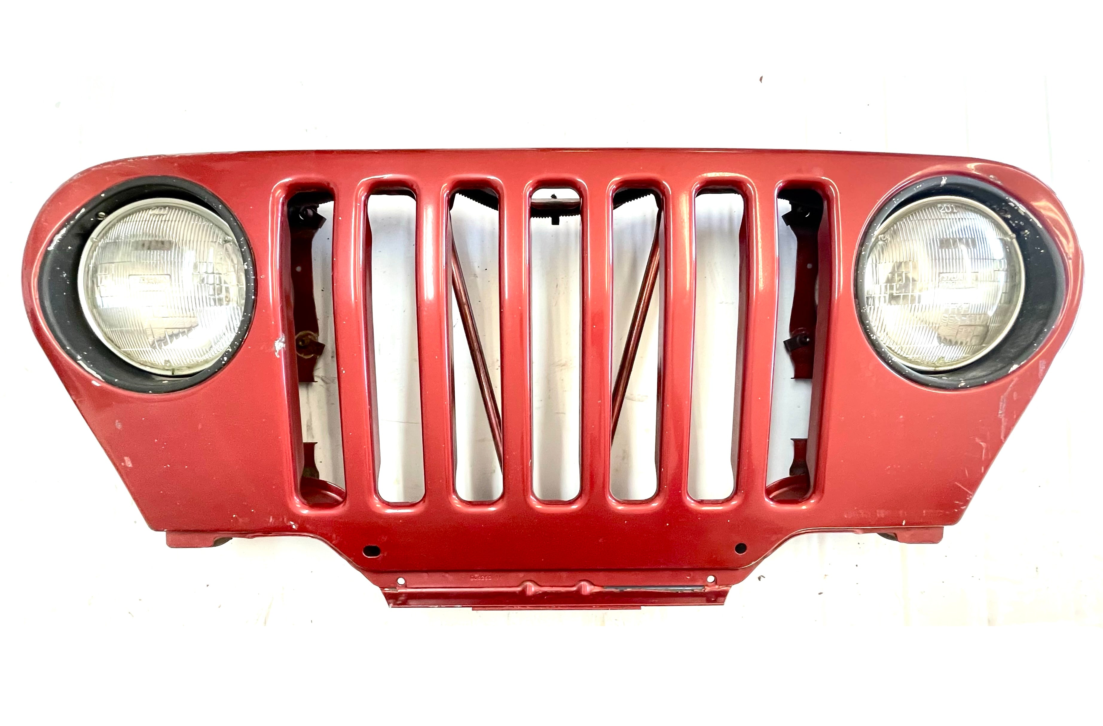 Jeep TJ Grill with Headlights Chile Pepper Red 98-06 Wrangler Grille F ...