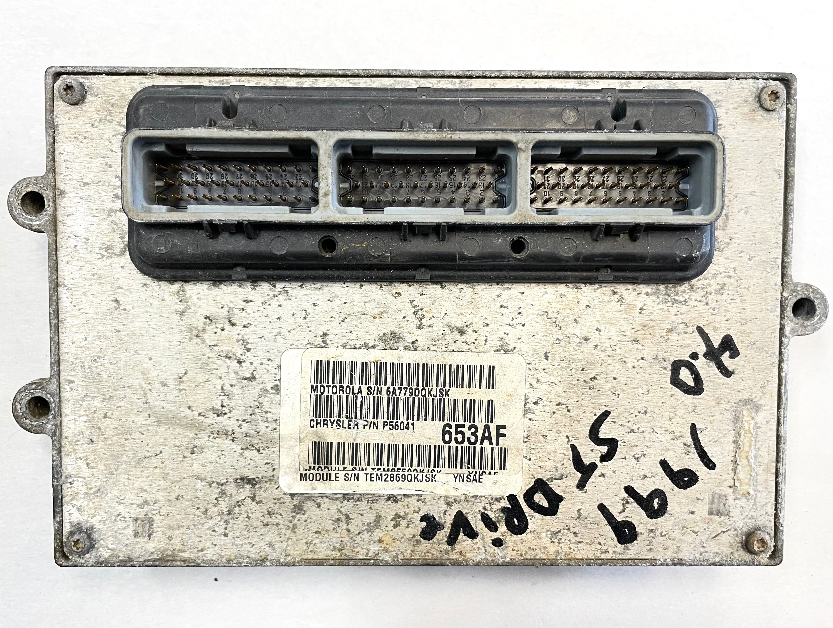 2000 Jeep TJ Wrangler computer ECM PCM ECU 56041653AF 4.0 manual six c ...