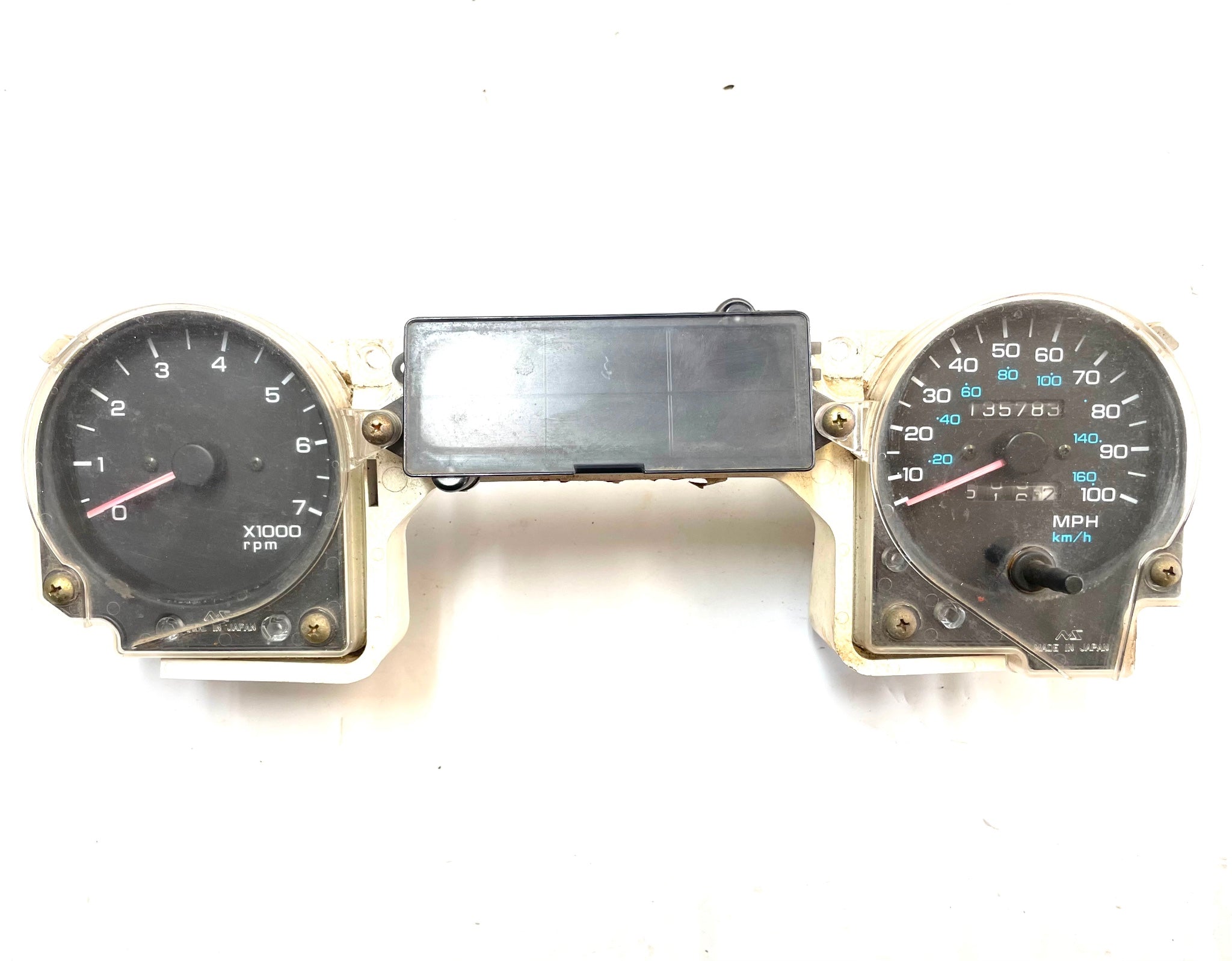 Jeep YJ Wrangler gauge cluster speedometer tachometer 135,783 gauges 9 ...